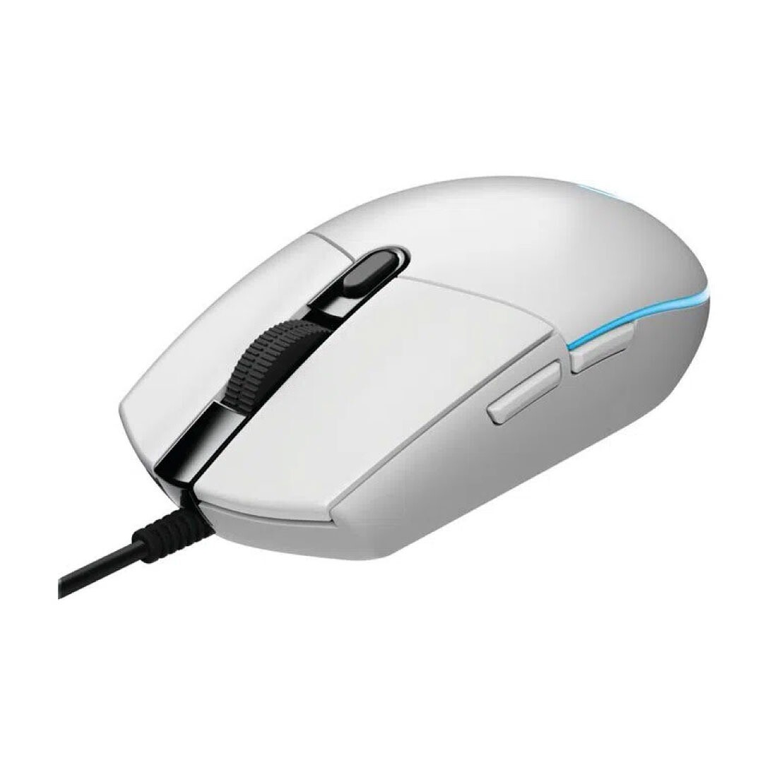 Mouse Logitech G203 Rgb Lightsync Blanco Con 6 Botones Para Juegos